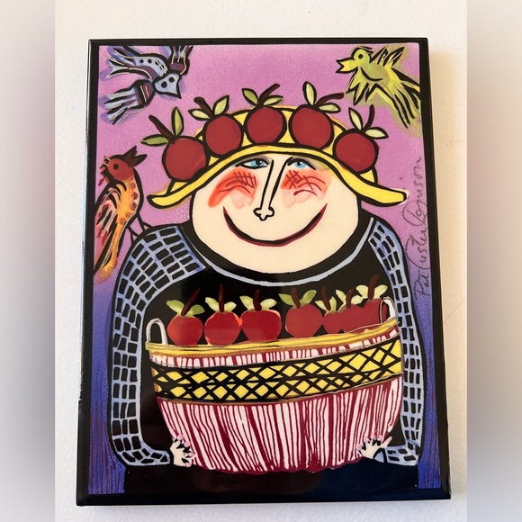 Artist Pat Custer Denison | Art | Hand Screen Painted Signed Ceramic ...